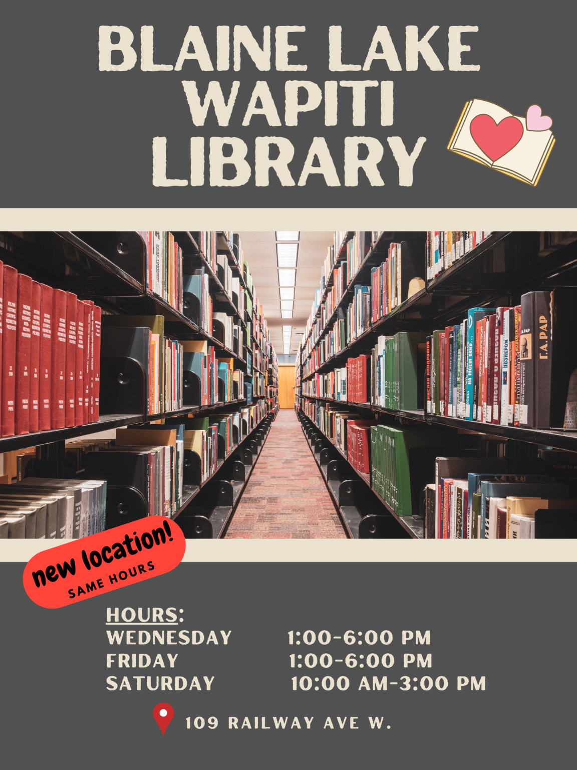 Blaine Lake Library Reopened Wed. January 14, 2026 – Blaine Lake ...